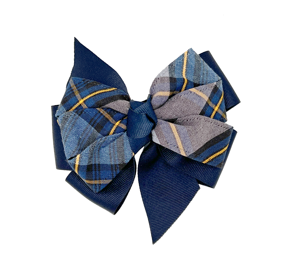 Large Pinwheel Bow Plaid 57